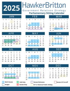 2025 Parliamentary Sitting Calendar - Hawker Britton